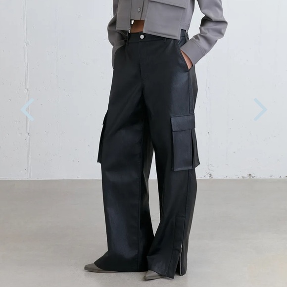 OAK + FORT | Pants & Jumpsuits | Nwt Oak Fort Vegan Leather Straight ...